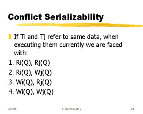 Conflict Serializability