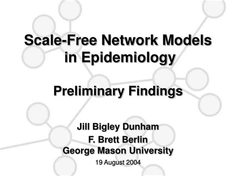 ppt scale free network models in epidemiology preliminary findings