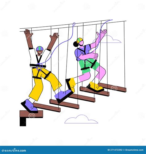 Obstacle Course Isolated Cartoon Vector Illustrations Stock Vector