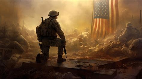 Premium Ai Image A Tribute To The Sacrifices Of Americas Soldiers