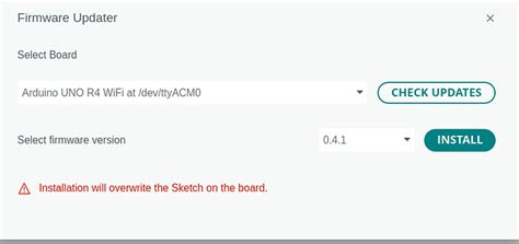 Arduino Create Agent Uno R4 Wifi Unable To Update Firmware Cloud