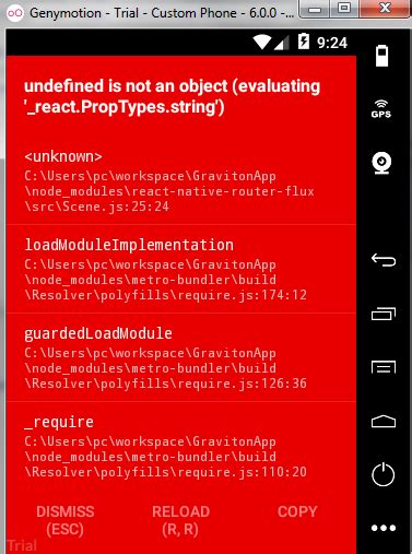 Android React Native Error Stack Overflow