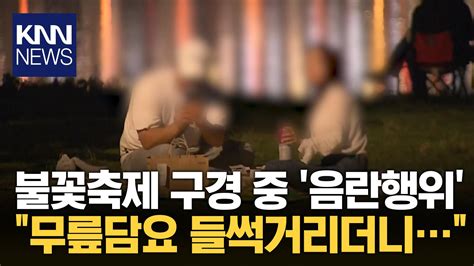＂저 커플 뭐하는 거야＂ 서울 불꽃축제서 ′충격 장면′ 포착 Knn Zum Tv