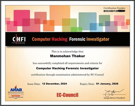 Happy To Share That I Have Successfully Earned The Computer Hacking