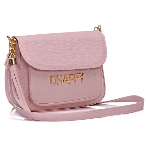 Bolsa Feminina Dhaffy Com Bolso Na Frente Rosa Dhaffy Dhaffy