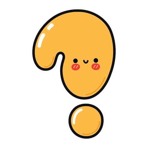 Premium Vector Cute Funny Question Mark Character