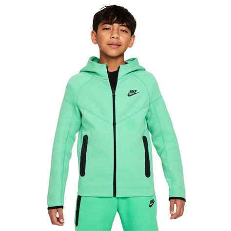 Nike Tech Fleece Sportswear Veste Enfants Vert Vif Noir Voetbalshopbe