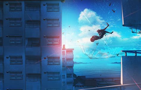 Anime Girl Falling Wallpaperhd Anime Wallpapers4k Wallpapersimages