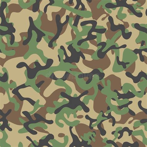 Forest Leaf Camouflage Seamless Patterns Stock Vector Illustration Of