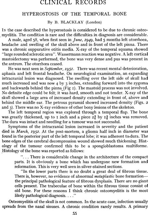 Hyperostosis Of The Temporal Bone The Journal Of Laryngology