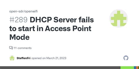 dhcp server fails to start in access point mode · issue 289 · open sdr openwifi · github