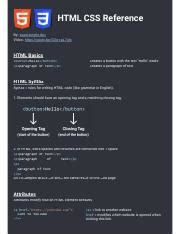 Html Css Reference Pdf HTML CSS Reference By Supersimple Dev Video Https Youtu Be G E