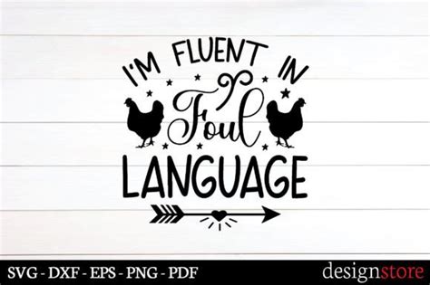 Im Fluent In Foul Language Svg Grafik Von Funnysvg · Creative Fabrica