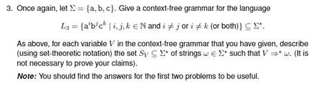 Solved 3 Once Again Let S A B C Give A Context Free Chegg Com