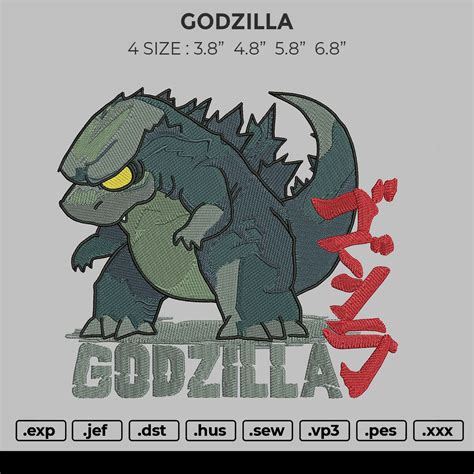 Godzilla Embroidery Embroiderystores