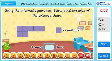 Math Explanation Calculating Area Using A Grid Engaging Primary