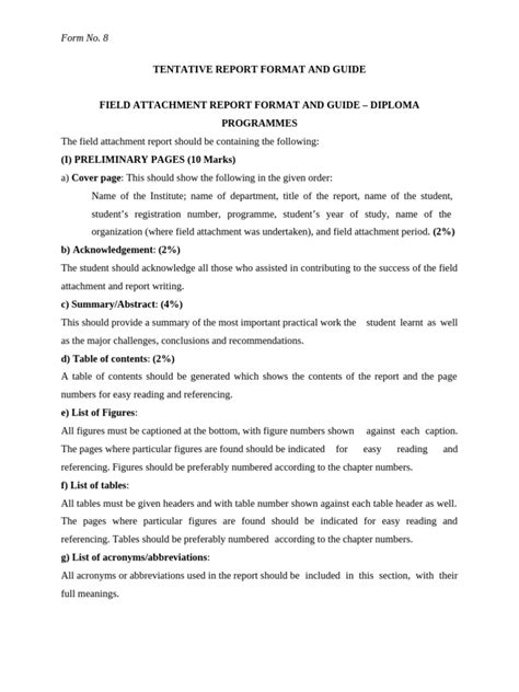 field report pdf