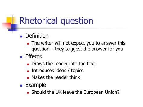 Rhetorical Question