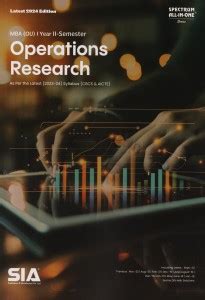 Operations Research Mba I Year Ii Sem O U As Per The Latest