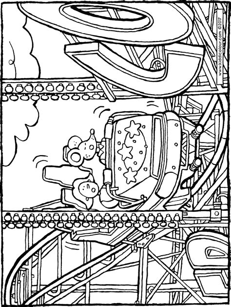 Amusement Park Coloring Pages At Free Printable