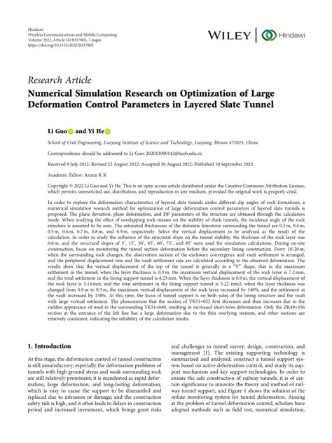 Pdf Numerical Simulation Research On Optimization Of Large