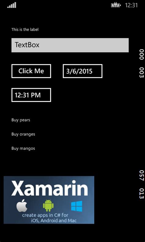 windows phone forms to xamarin forms