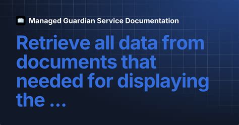 Retrieve All Data From Documents That Needed For Displaying The Formula