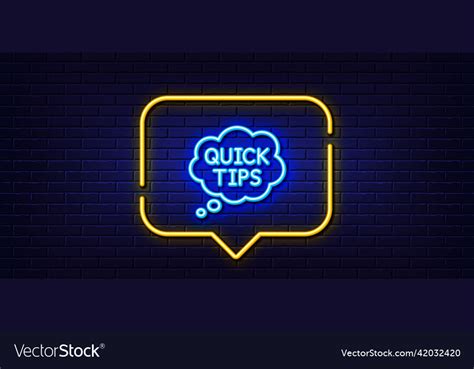 Quick Tips Line Icon Helpful Tricks Speech Bubble Vector Image