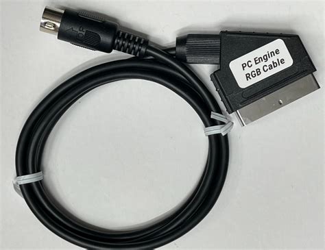 Pc Engine Rgb Modded Console Scart Rgb Stereo Shielded Cable