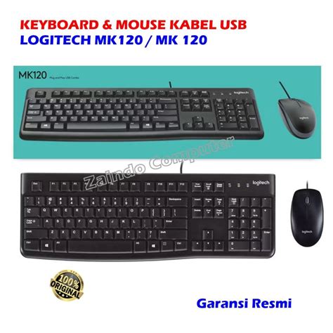 Jual Paket Keyboard Mouse Kabel Usb Logitech Mk120 Keyboard Mouse Logitech Mk120 Mk 120