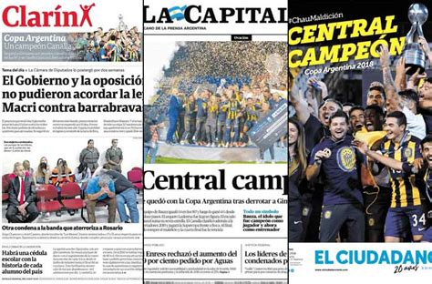 Central Campeón Así Titularon Los Distintos Diarios Locales Y