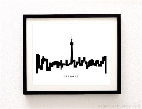 Toronto Skyline Print Toronto Cityscape Print Toronto Wall Etsy