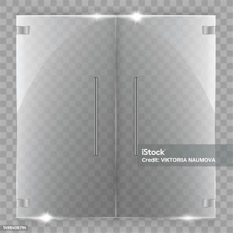 Vector Graphics Double Glass Doors To The Shopping Center向量圖形及更多mdf丙烯畫