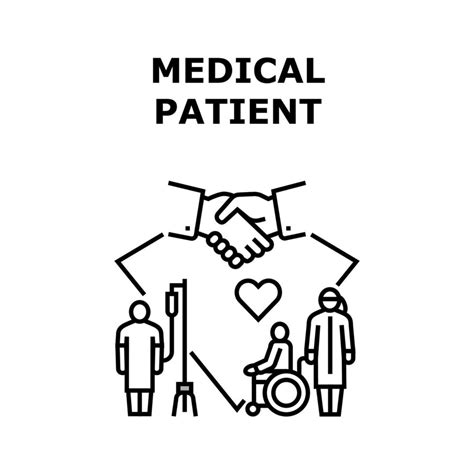 Medical Patient Vector Concept Black Illustration 9906240 Vector Art At