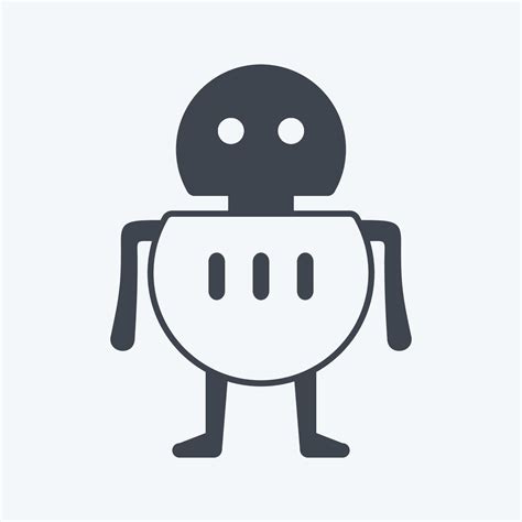 Icon Robot Suitable For Programming Symbol Glyph Style Simple Design Editable Design