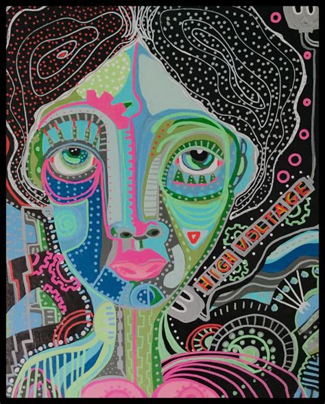 High Voltage Mixed Media By Lisa Lieber Snippygirlart Doodle