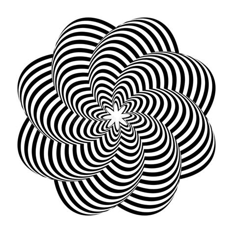 Rotation Design Element 3d Illusion Op Art Lines Pattern Stock Vector Illustration Of Convex