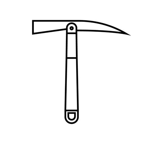 Pick Icon Vector Pick Axe Illustration Sign Extraction Symbol Mine