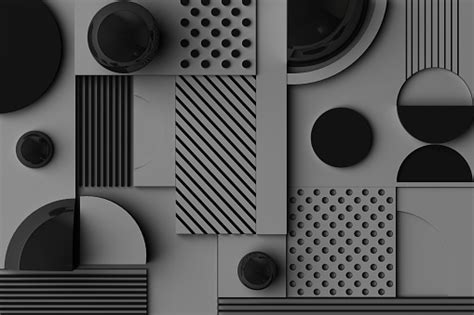 어두운 톤의 기하학적 모양의 구성으로 디자인합니다 3d 렌더링 일러스트레이션 0명에 대한 스톡 사진 및 기타 이미지 0명 3차원 형태 개념 Istock