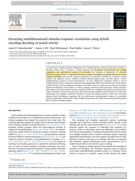 Extracting Multidimensional Stimulus Response Correlations Using Hybrid Encoding Decoding Of