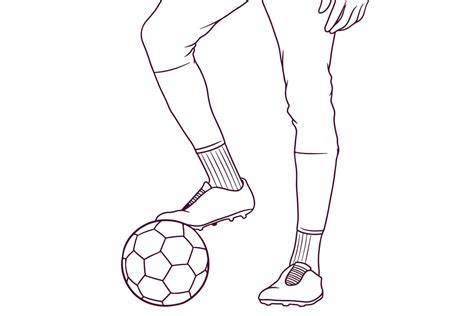 Football Player Hand Drawn Style Vector Illustration 13129971 Vector