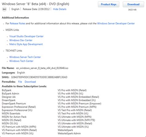 Download Windows Server Beta From MSDN TechNet Redmond Pie