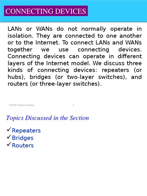 connecting devices tcp ip protocol suite 1 pdf