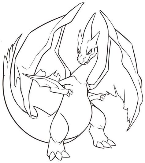 Coloriage Dracaufeu X Coloriage Mega Dracaufeu Ex Pokemon Dessin The