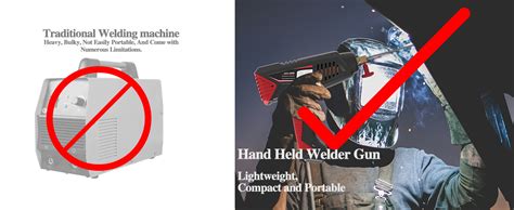 Runtoo Hand Held Welder Gun Welder Machine 110v 20 250a Adjust With