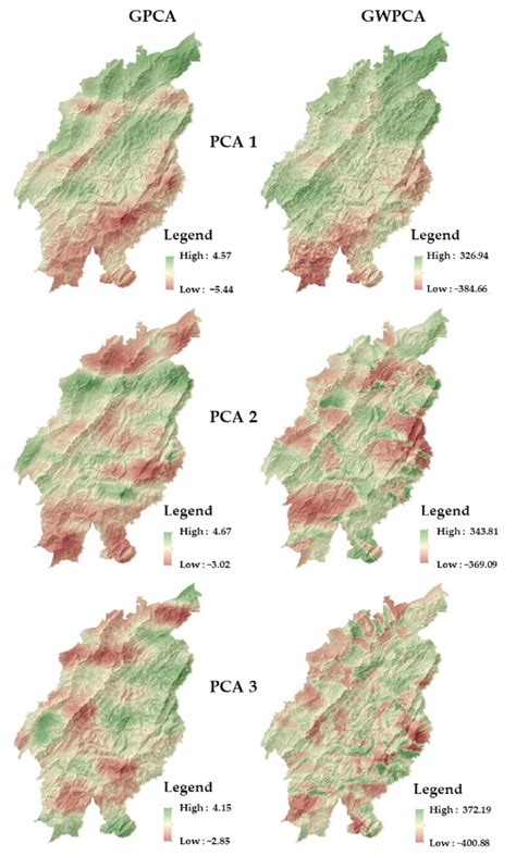 principal component pc score maps for global principal component