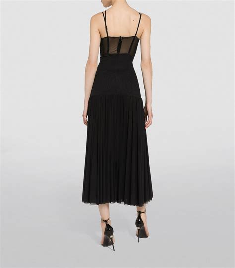 Womens Dolce And Gabbana Multi Sheer Corset Midi Dress Harrods Uk
