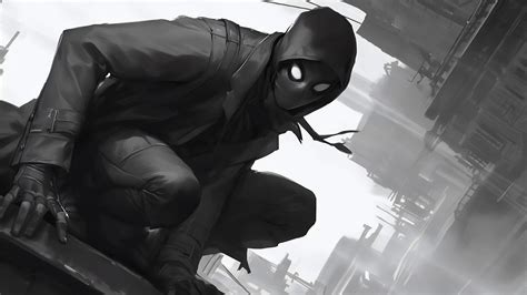 Monochrome Spider Man Live Wallpaper