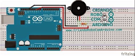 criando robô com arduíno como usar o buzzer som no arduíno