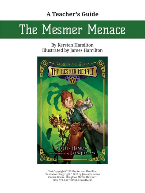 The Mesmer Menace Teachers Guide Pdf Common Core State Standards